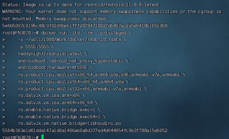 飞牛OS安装redroid安卓模拟器教程_dwf135